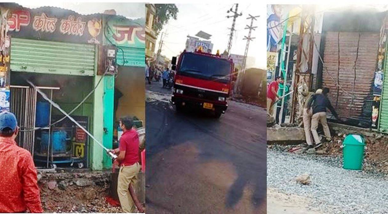 fire in shops at bohra ganesh ji chouraha