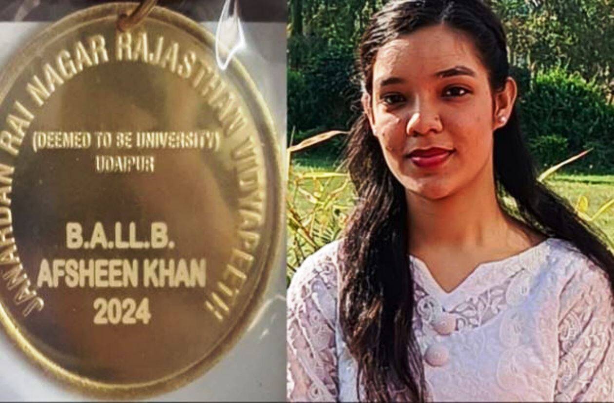 Gold Medal for Udaipur's Afsheen