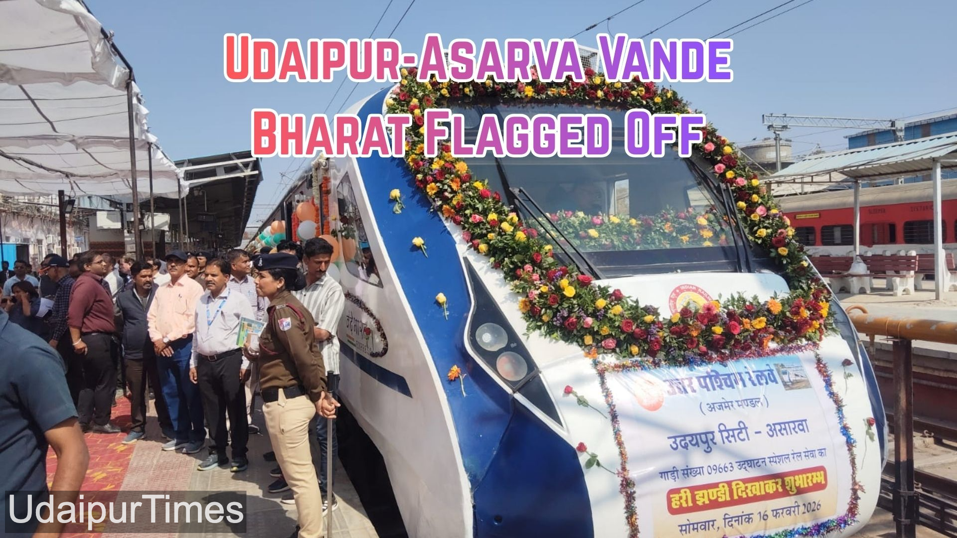 Udaipur–Asarva Vande Bharat Flagged Off; Six-Day Service from Feb 18