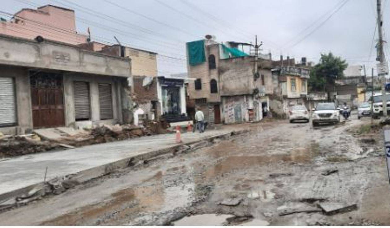 The people of Badgaon have been forced to face dust for almost a year.