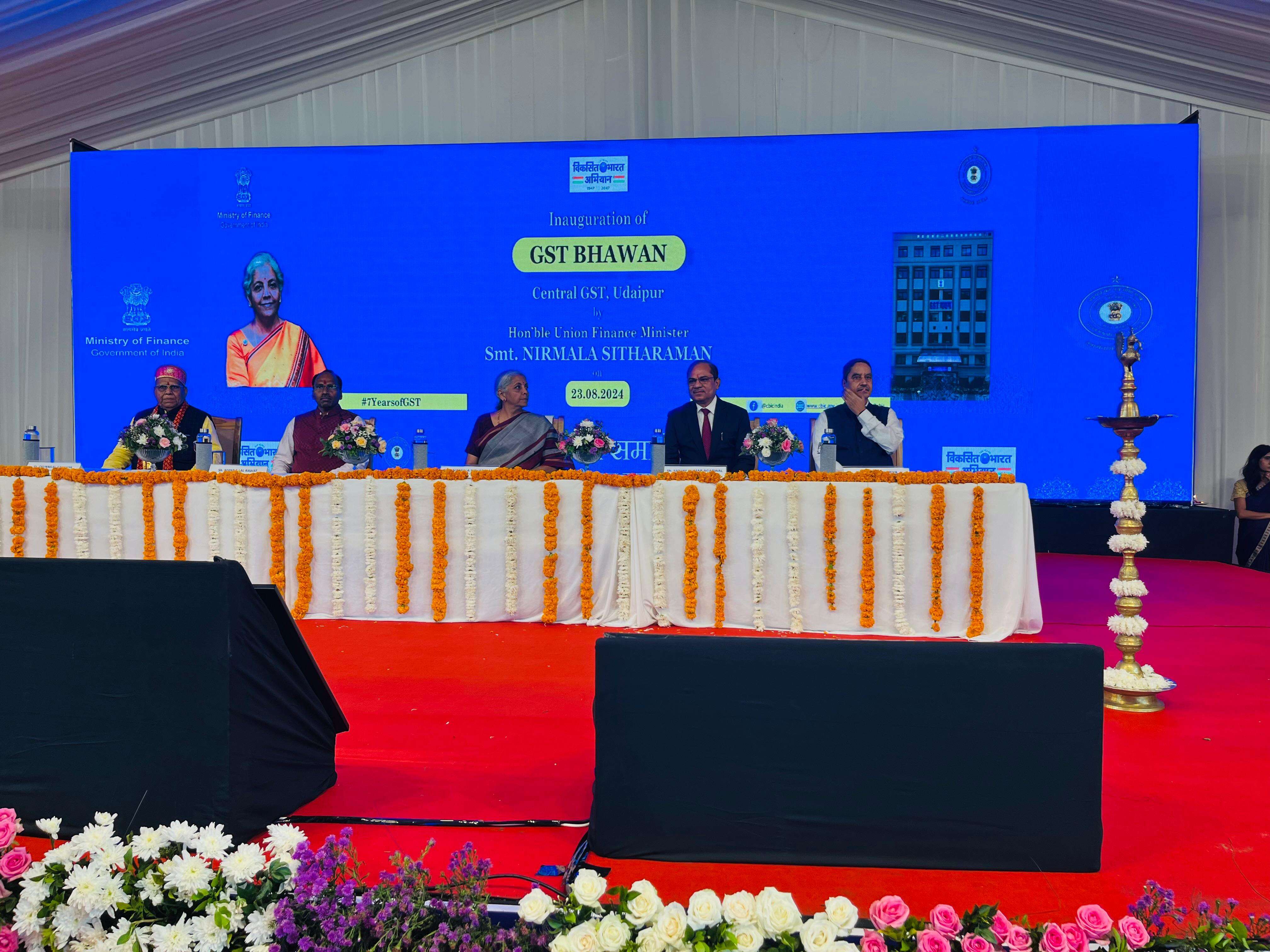 Finance Minister Nirmala Sitharaman Inaugurates New GST Building in Udaipur