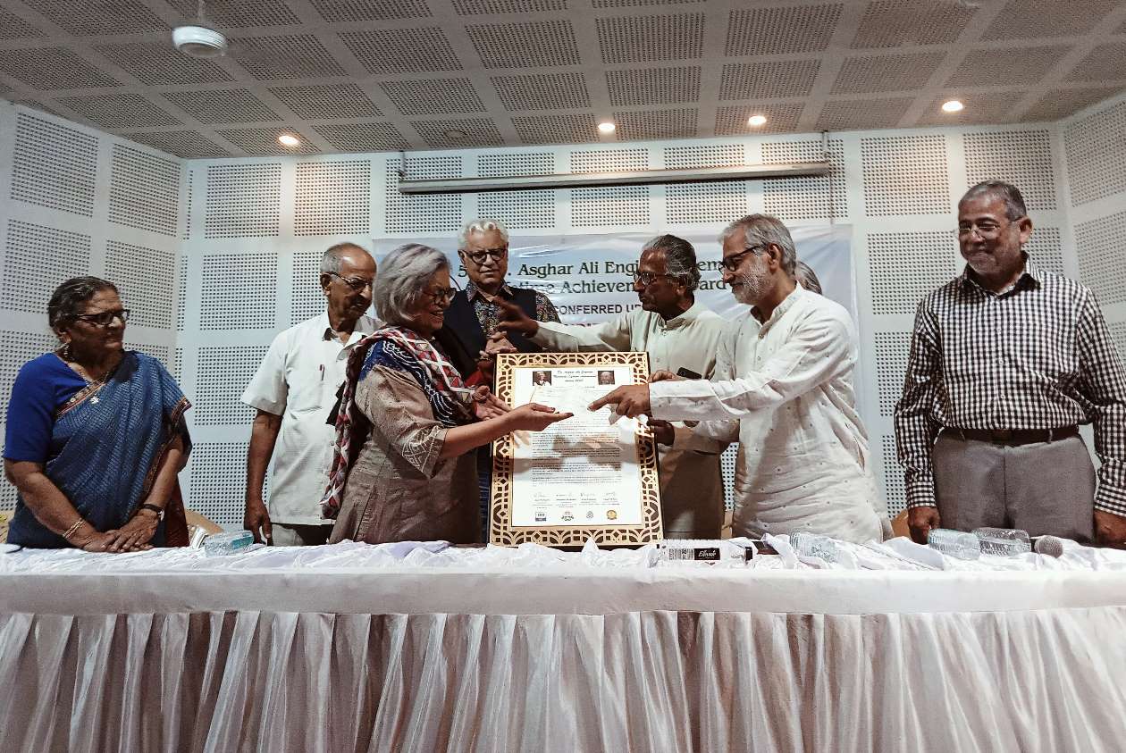 Dr. Asghar Ali Engineer Life Time Achievement Award' was presented to ...