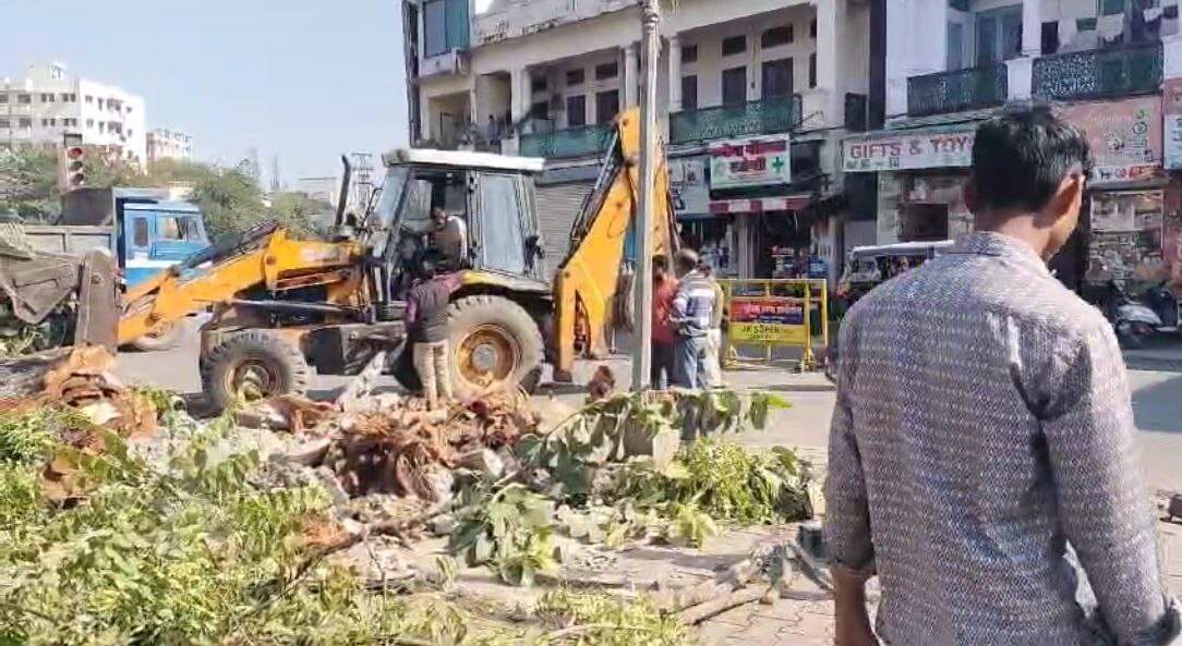 Chetak Circle Widening Work Begins