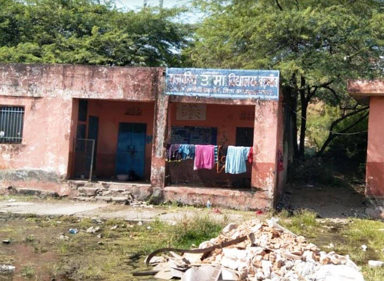 Badgaon's government school became a dumping ground