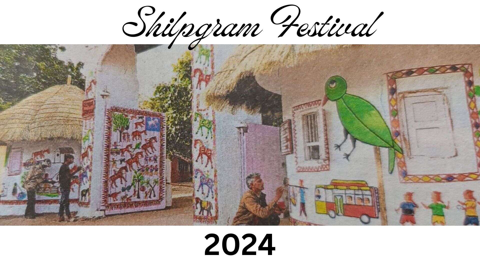 Main Gate Decorated with Pithora Art at Shilpgram